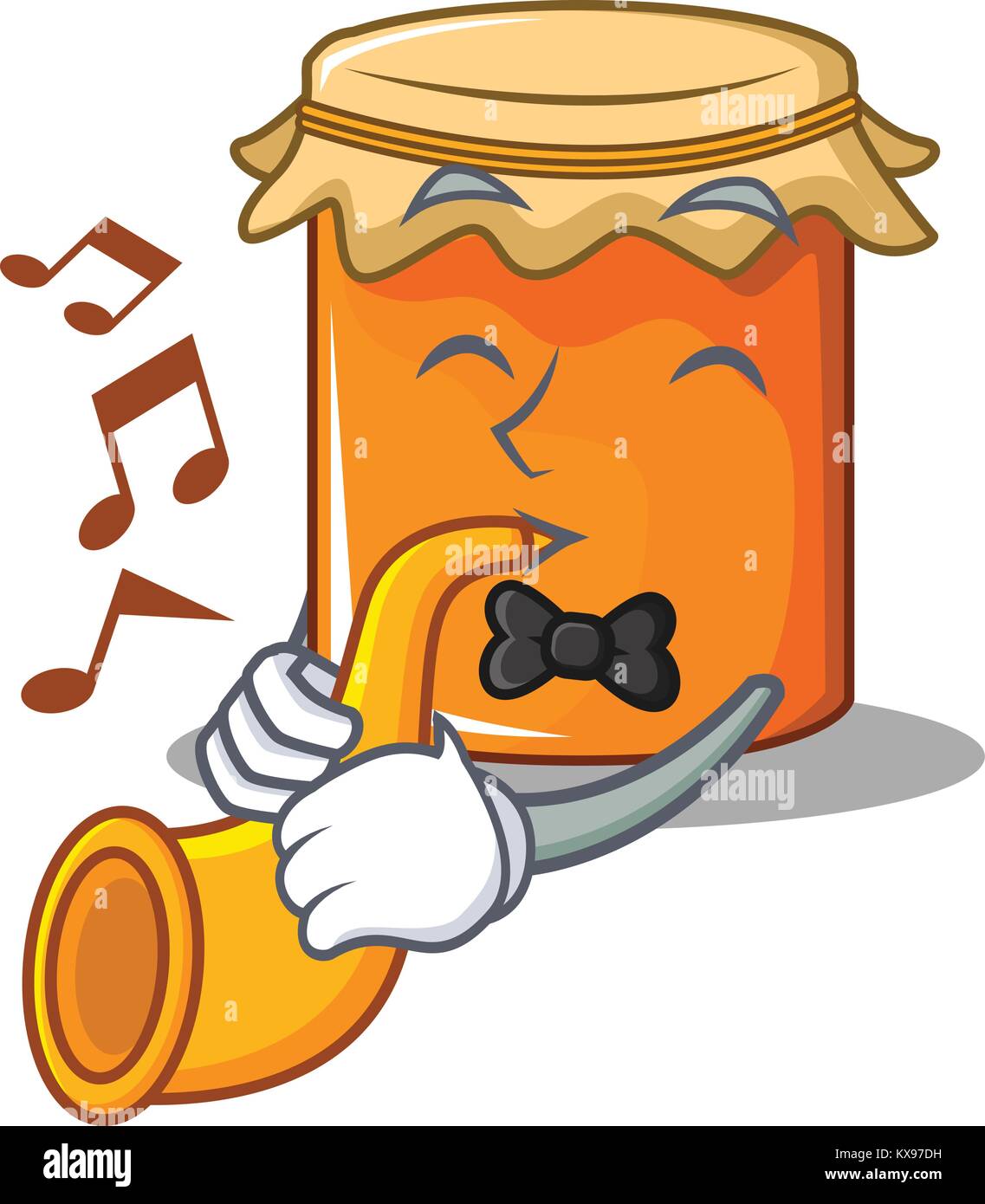 With trumpet jam mascot cartoon style Stock Vector Image & Art - Alamy