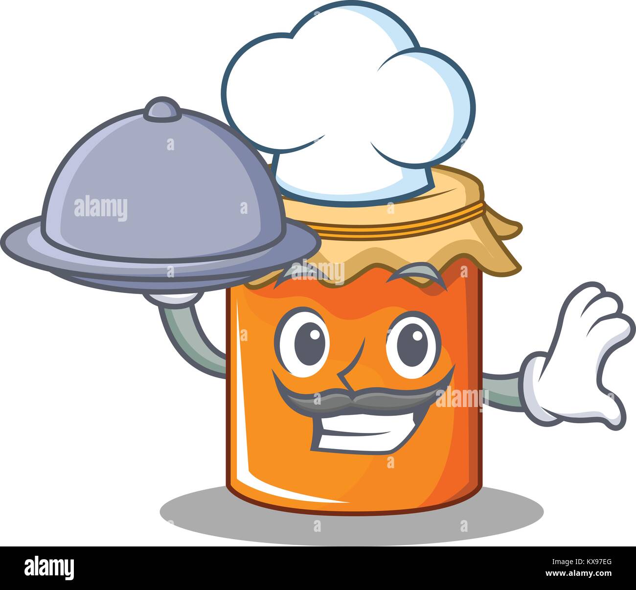 Chef with food jam mascot cartoon style Stock Vector Image & Art - Alamy