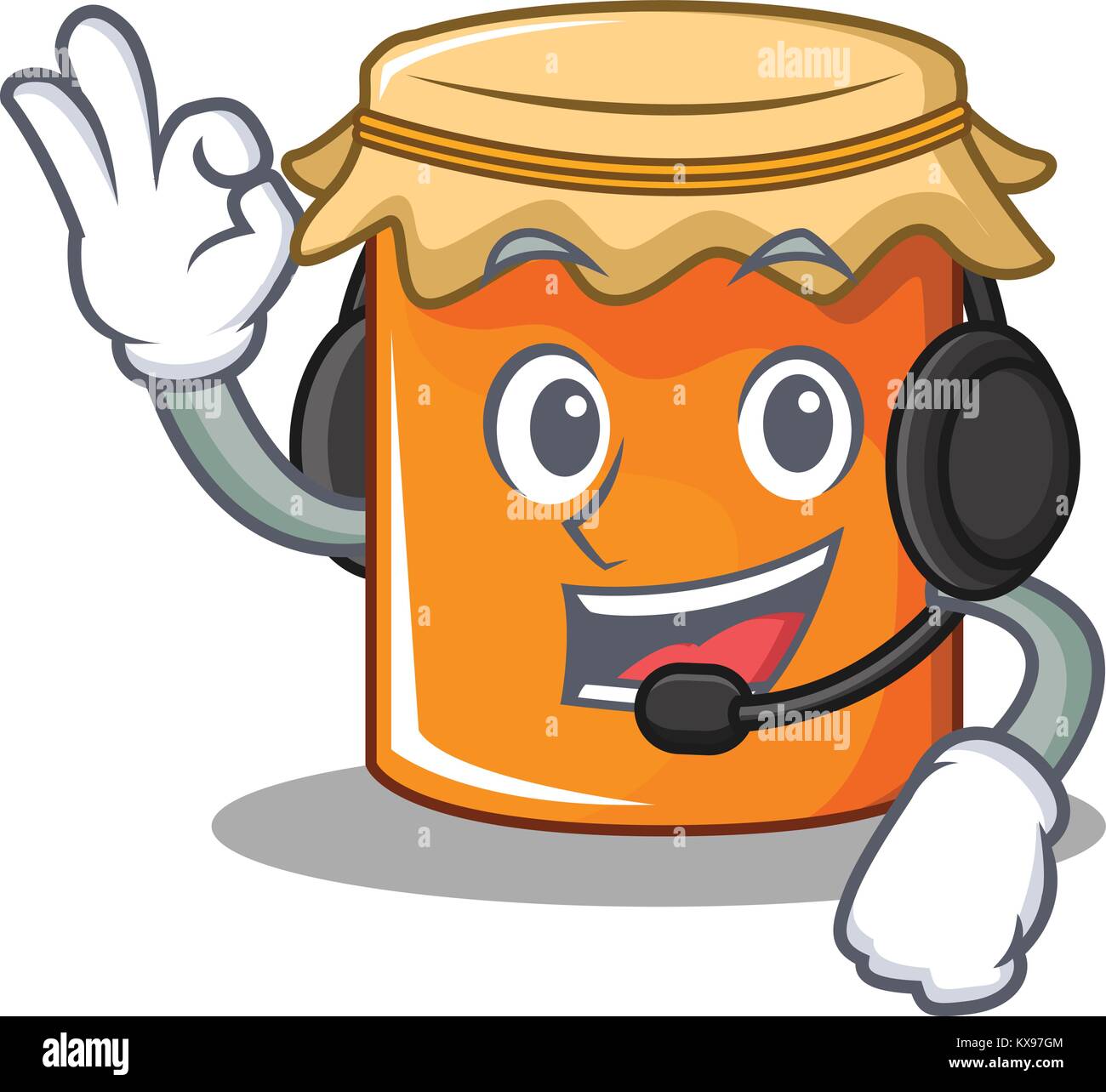With headphone jam mascot cartoon style Stock Vector Image & Art - Alamy