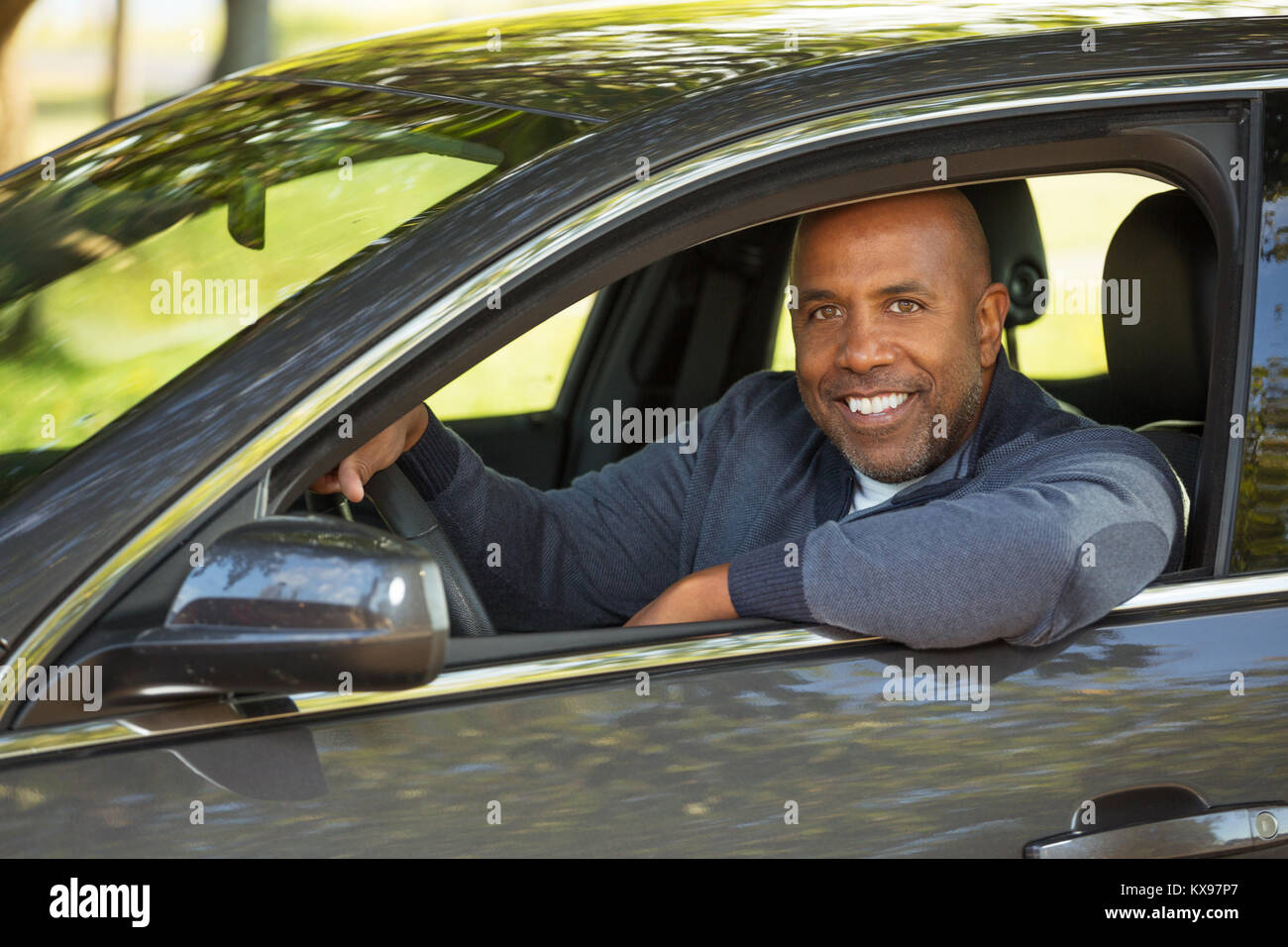 African American man driving Stock Photo - Alamy