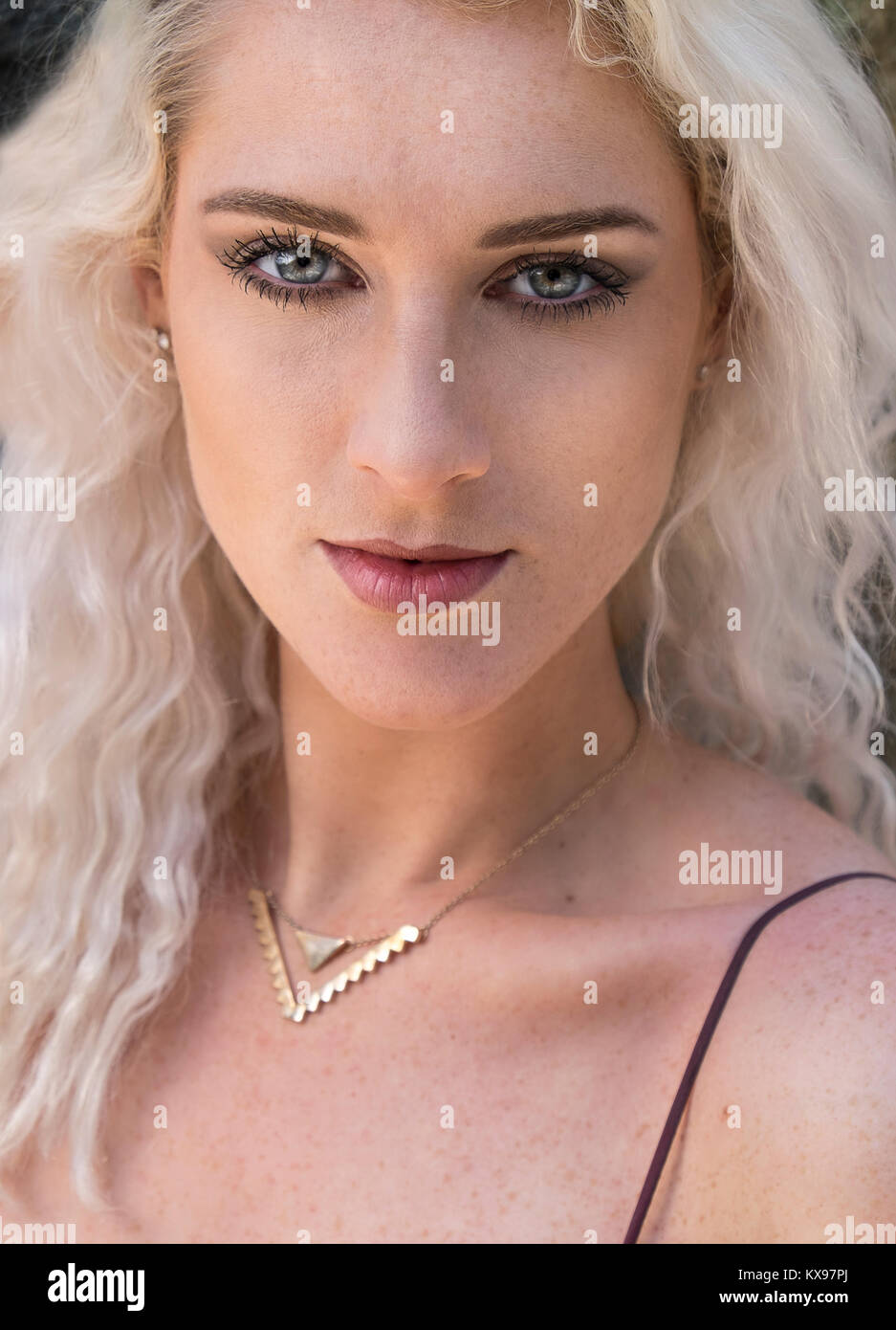 Young trendy woman in urban setting Stock Photo - Alamy