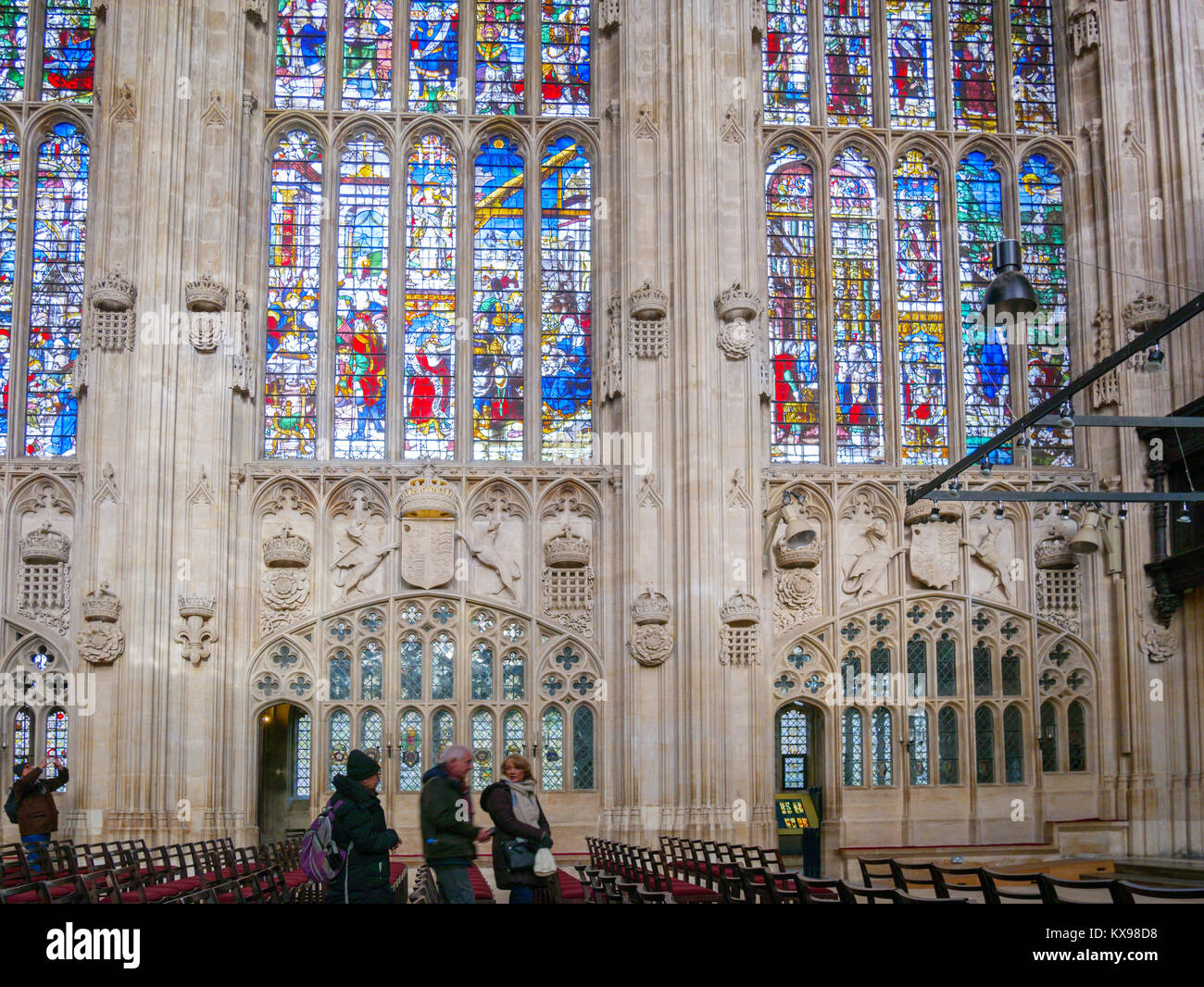 Kings college stained glass hi-res stock photography and images - Alamy