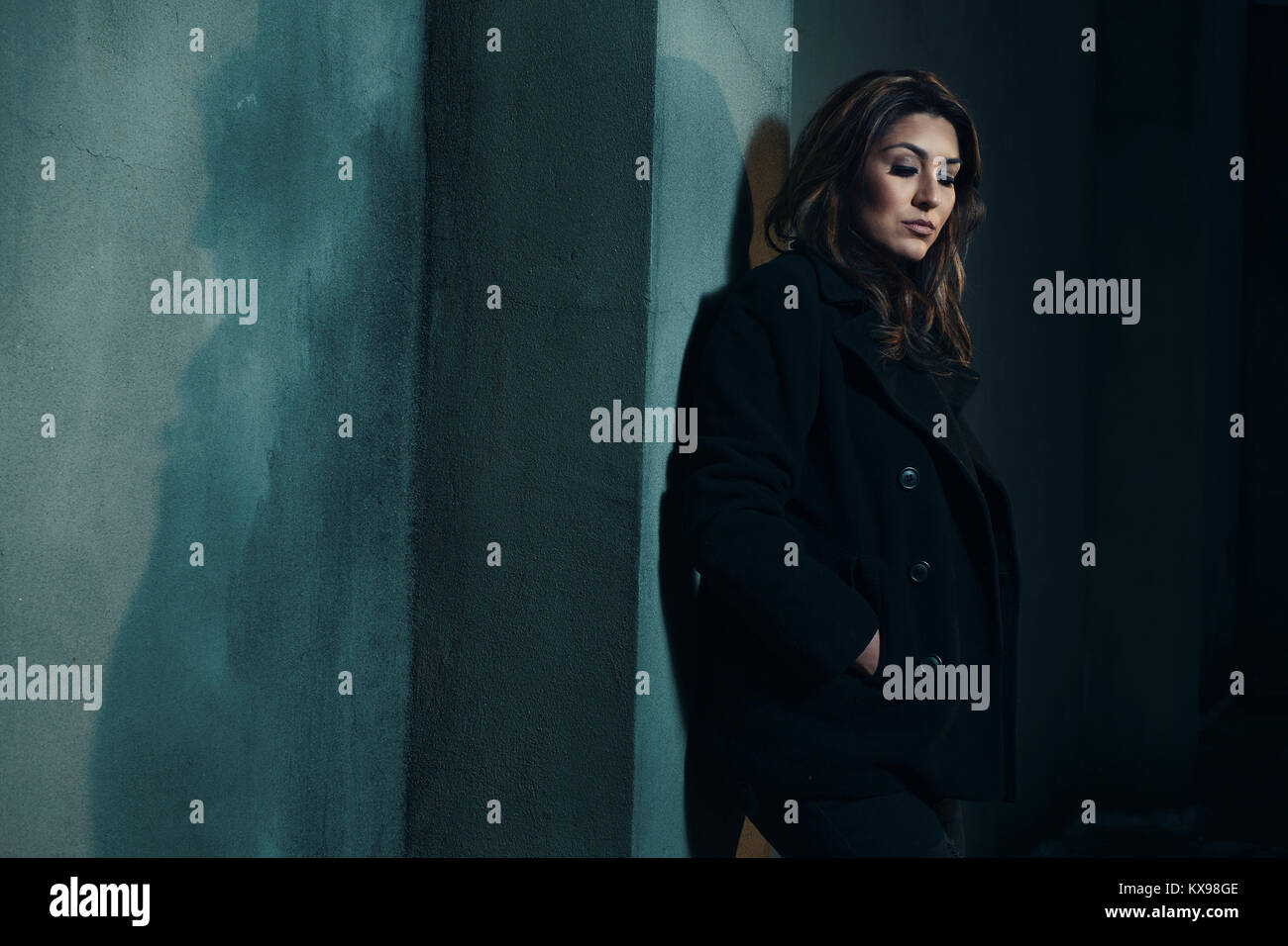 Young trendy woman in urban setting Stock Photo - Alamy