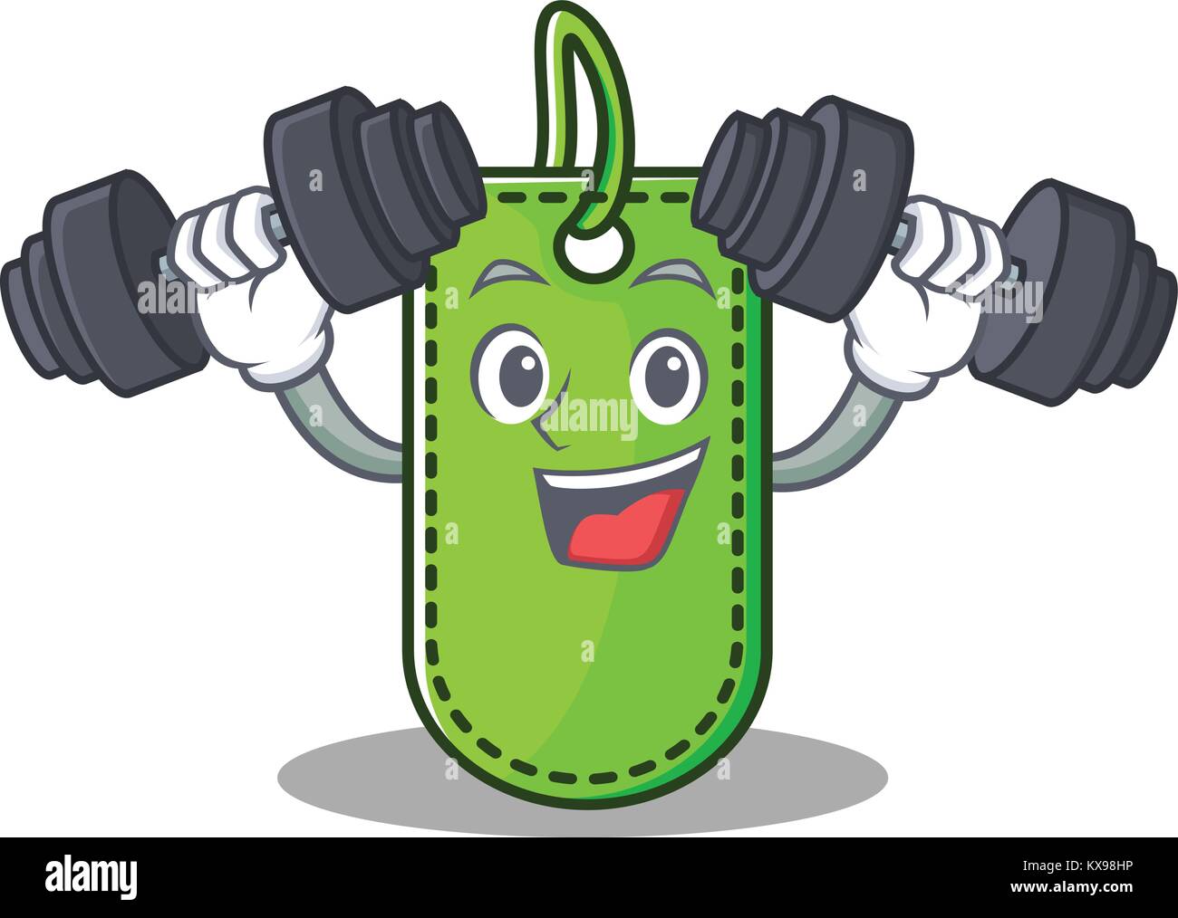 Fitness price tag character cartoon Stock Vector Image & Art - Alamy