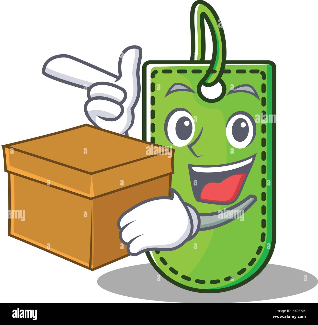 With box price tag character cartoon Stock Vector Image & Art - Alamy