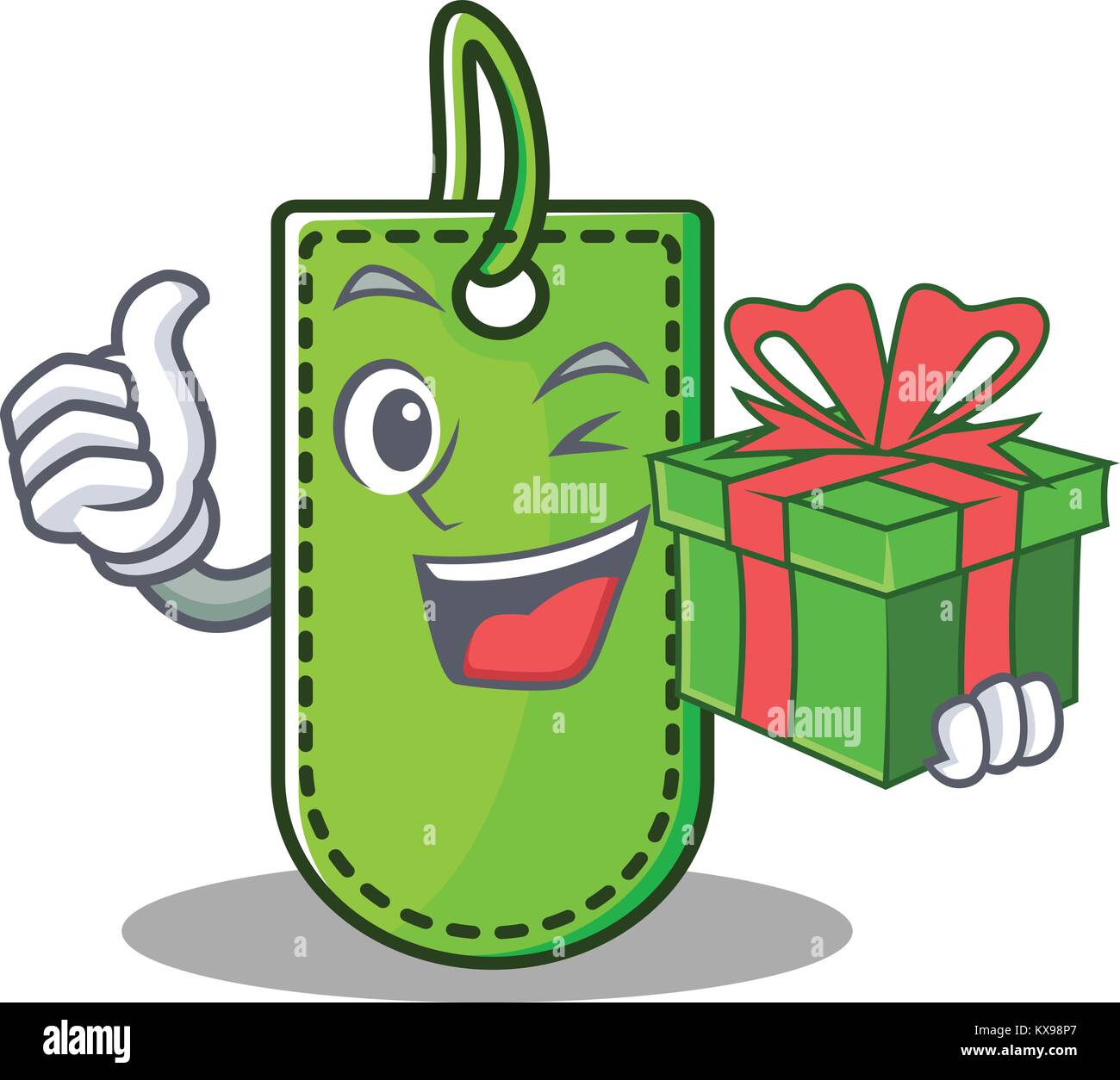 With gift price tag mascot cartoon Stock Vector Image & Art - Alamy