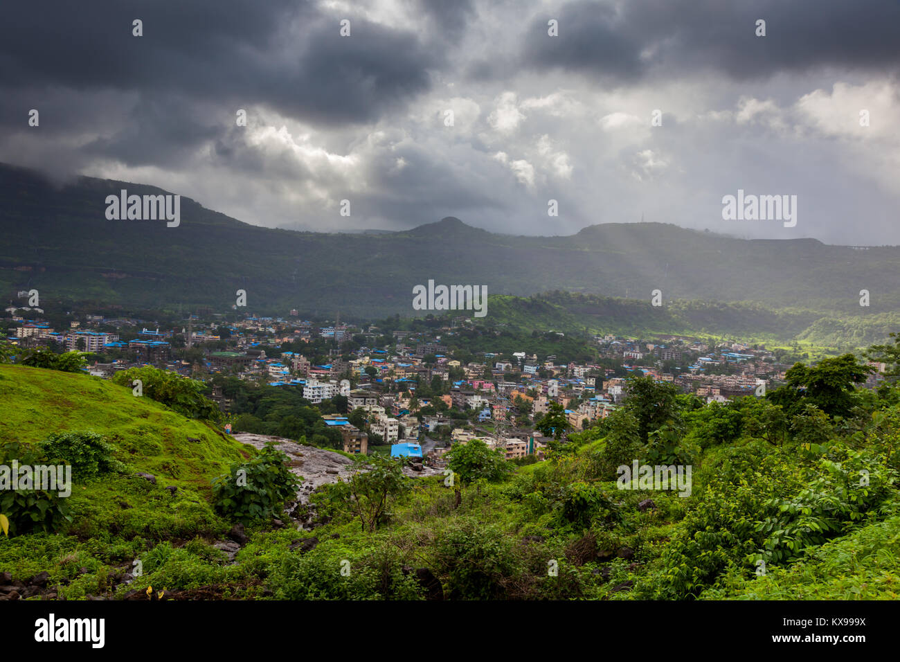 Monsoon landscapes around Tamhini Ghat and Mulshi Dam in western ghats ...