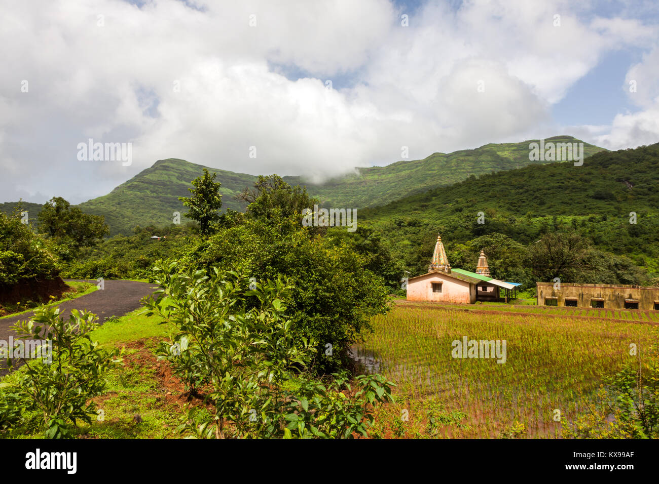 Monsoon landscapes around Tamhini Ghat and Mulshi Dam in western ghats ...