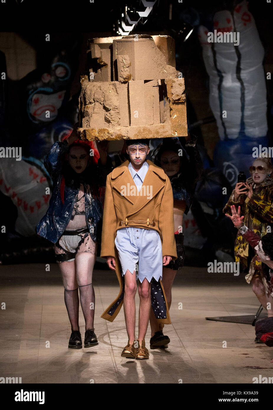 Models on the catwalk during the Charles Jeffrey LOVERBOY Autumn ...