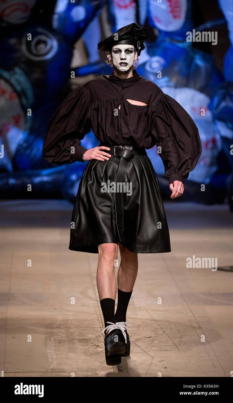 Models on the catwalk during the Charles Jeffrey LOVERBOY Autumn ...