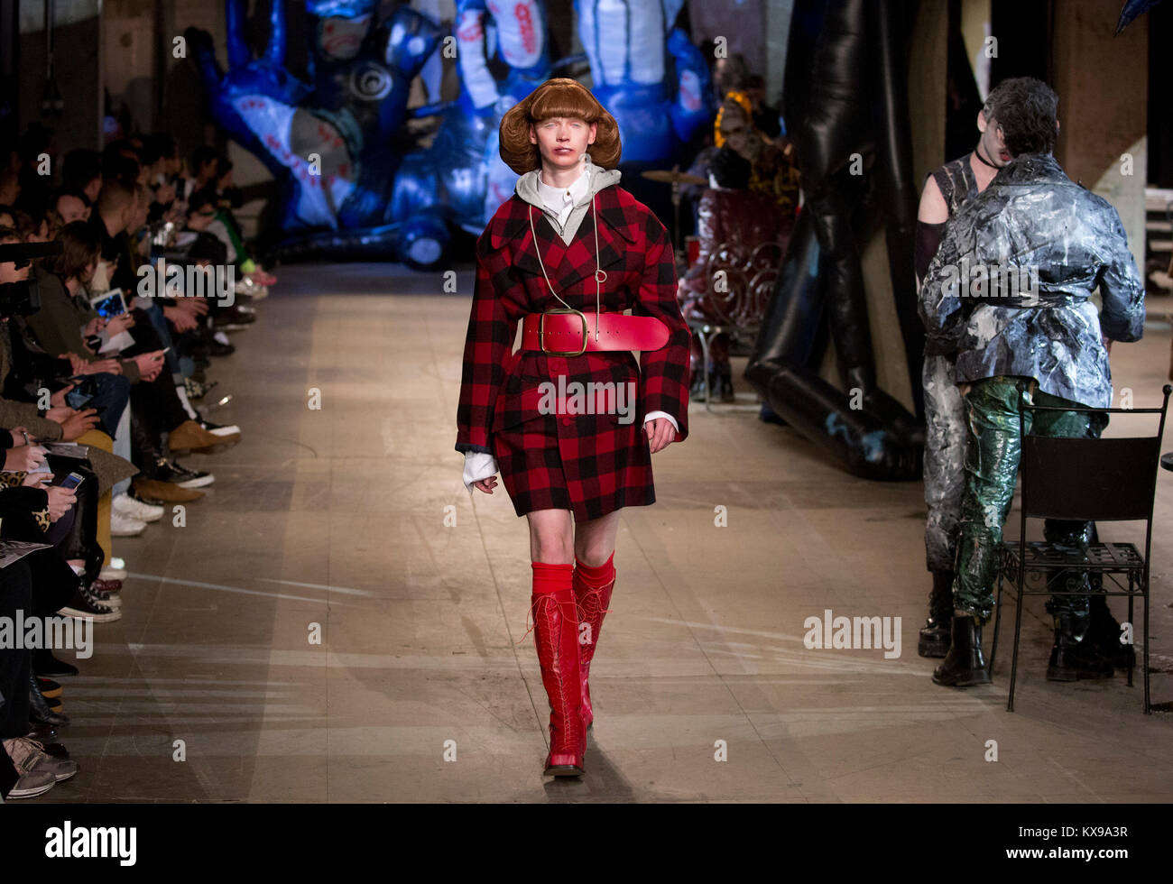 Models on the catwalk during the Charles Jeffrey LOVERBOY Autumn ...