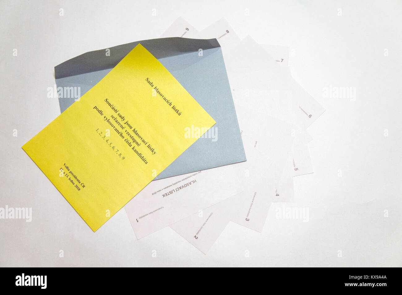 ballots and envelope,Czech presidential election 2018 Stock Photo - Alamy