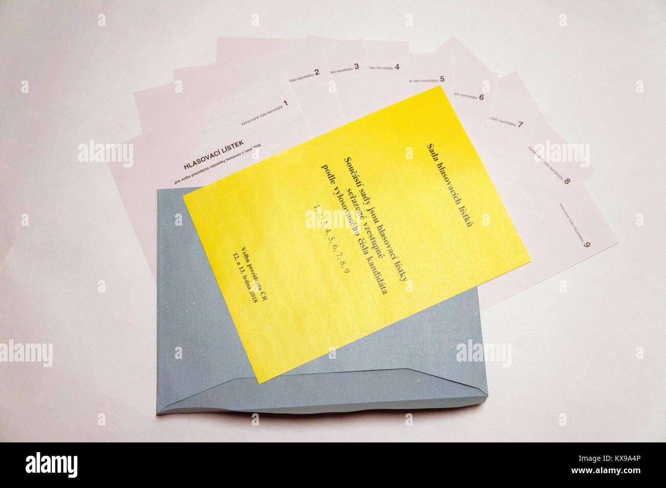 ballots and envelope,Czech presidential election 2018 Stock Photo - Alamy