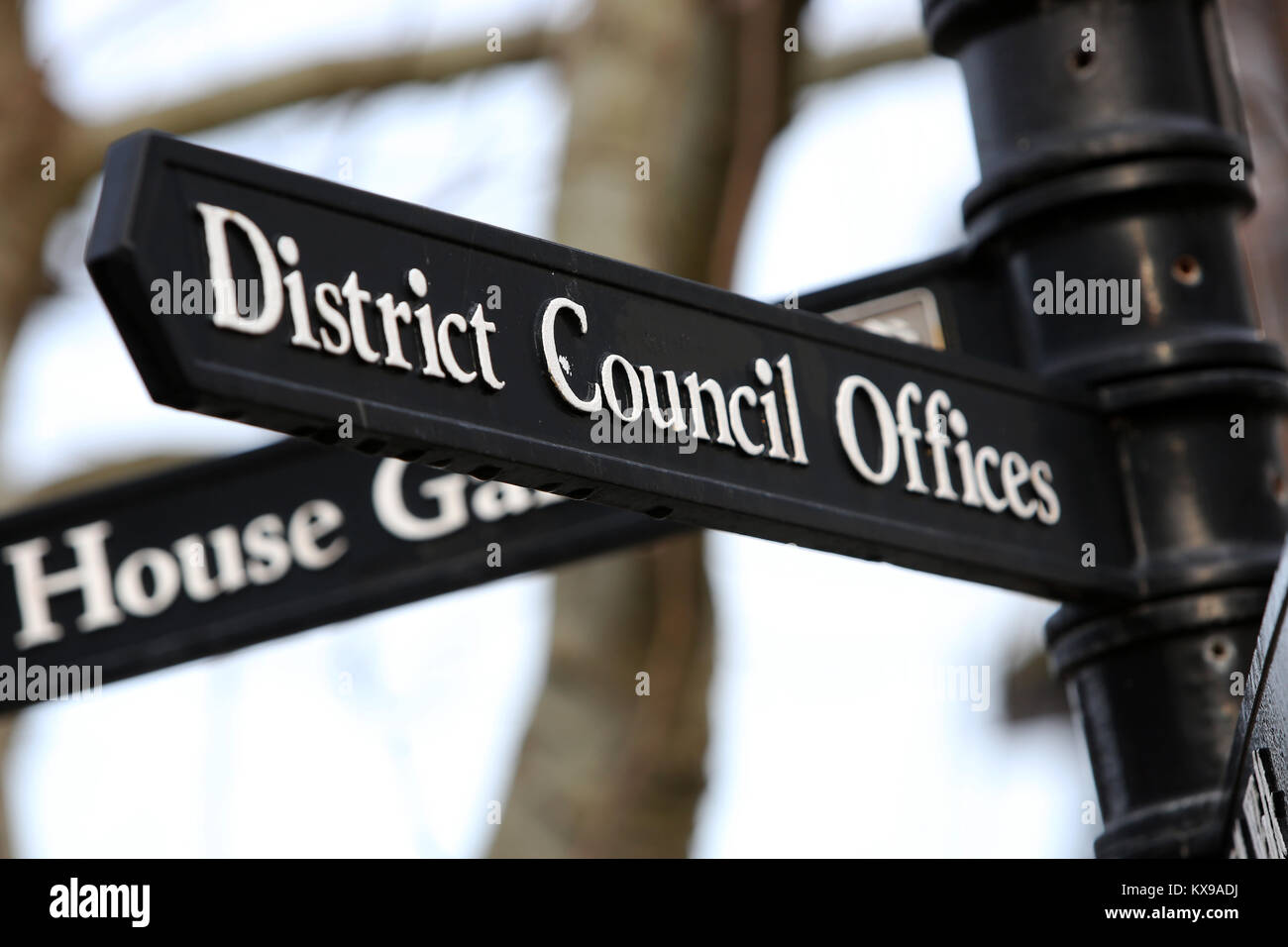 A District Council Offices sign in Chichester, West Sussex, UK Stock ...