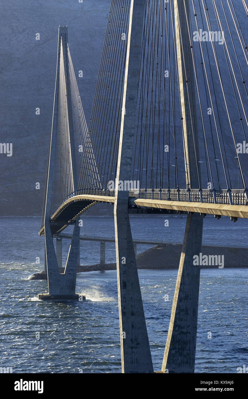 Helgeland bridge, Helgelandsbrua, over the Leirfjorden, near ...