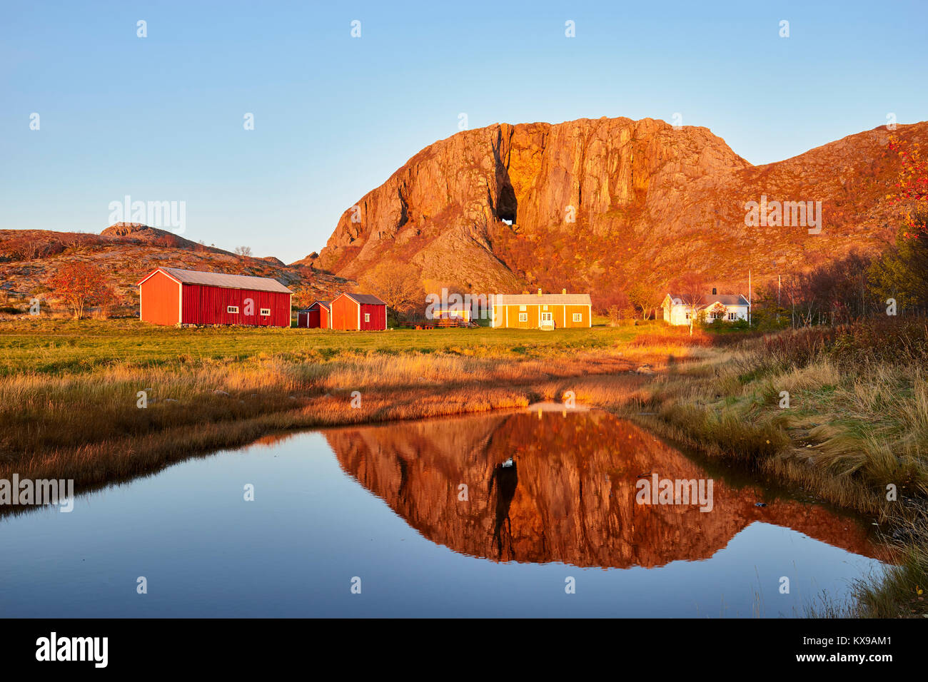 Torghatten, Torget, Bronnoy, Nordland, Norway. A granite mountain with ...
