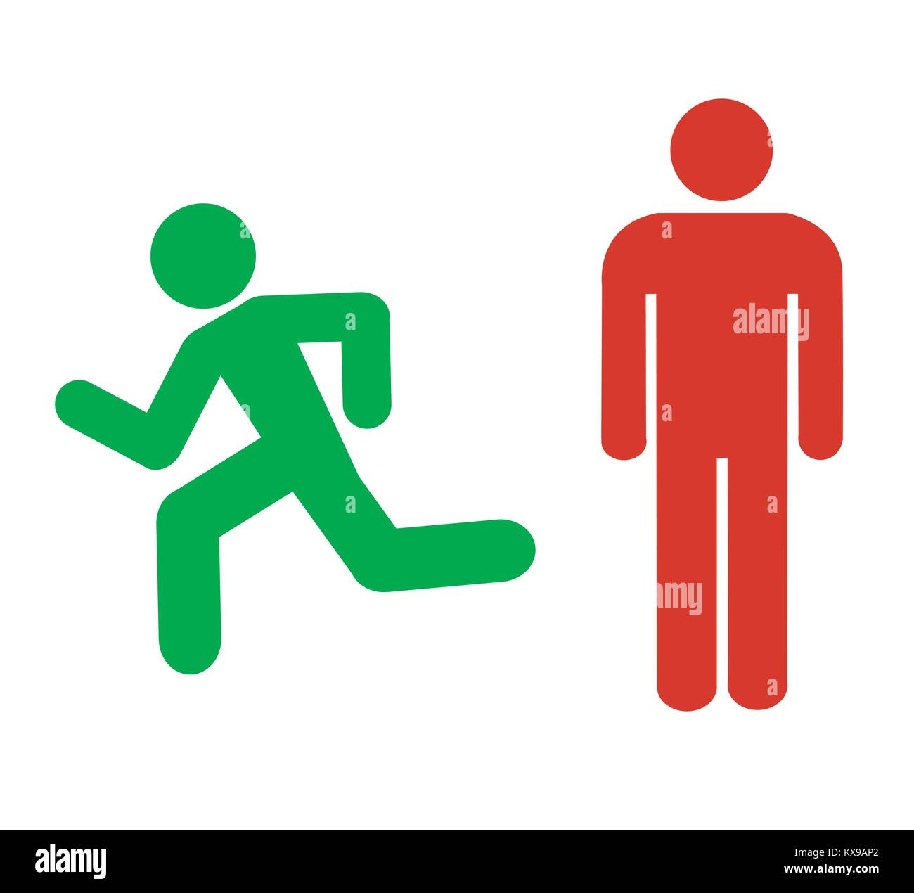 running man and a standing man icon Stock Vector Image & Art - Alamy