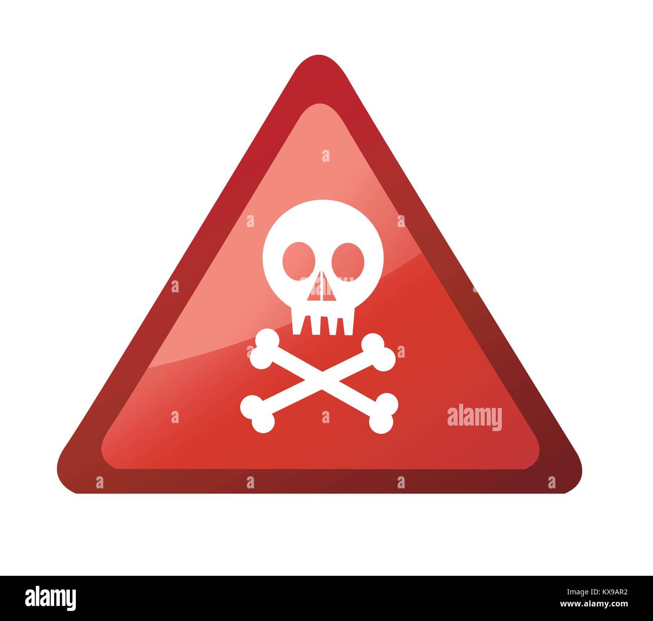 Electric power warning sign skull Cut Out Stock Images & Pictures - Alamy