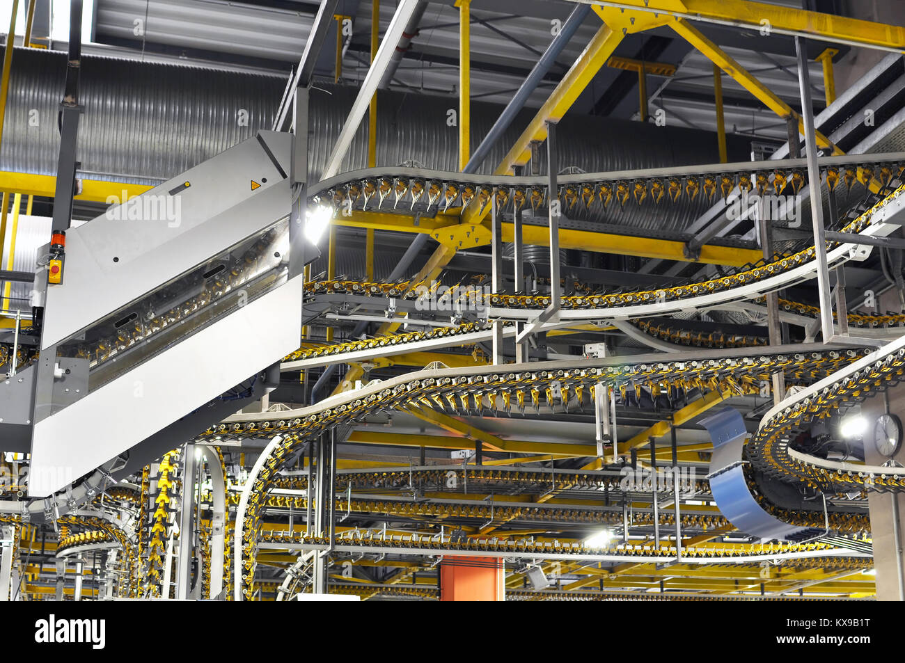 machines of a large printing plant - printing of daily newspapers Stock ...