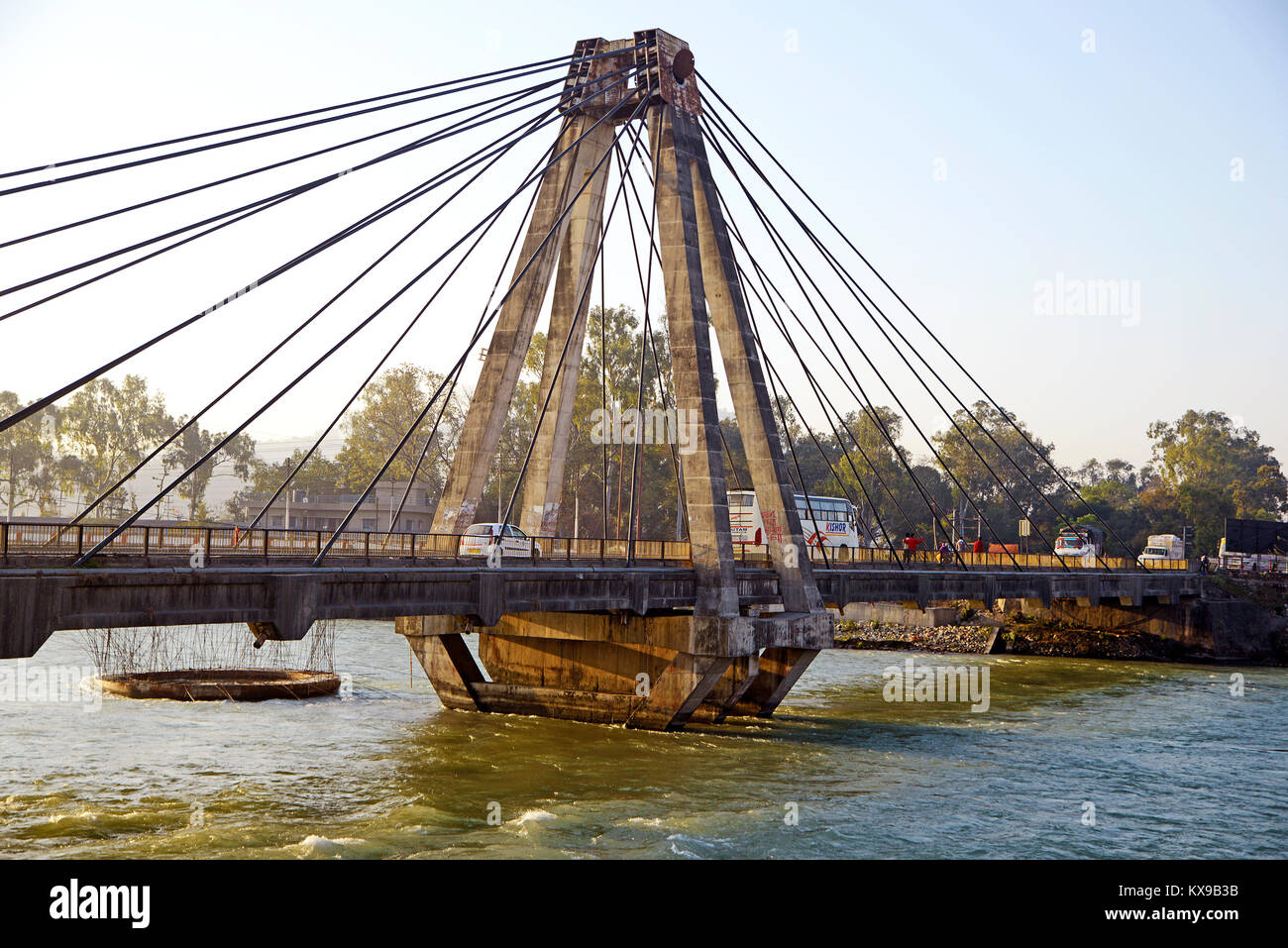 Bridge on Ganga river at Haridwar,India Stock Photo - Alamy