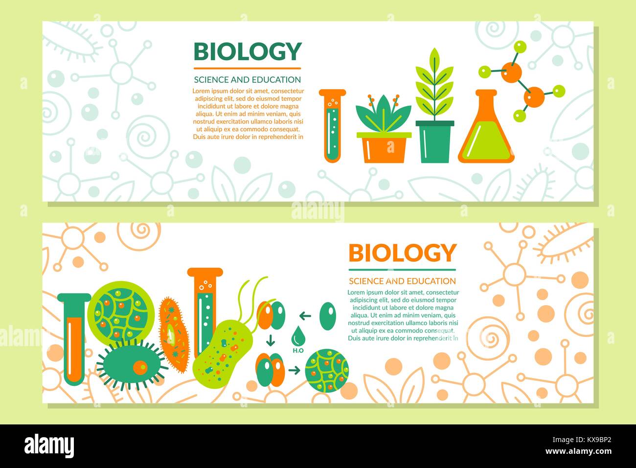 Scientific biological banner Stock Vector Image & Art - Alamy