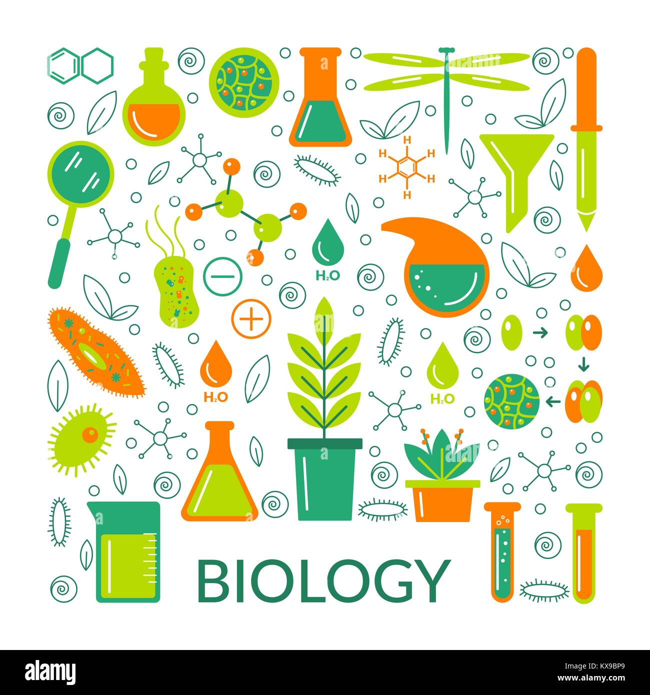 A set of scientific biological icons Stock Vector Image & Art - Alamy