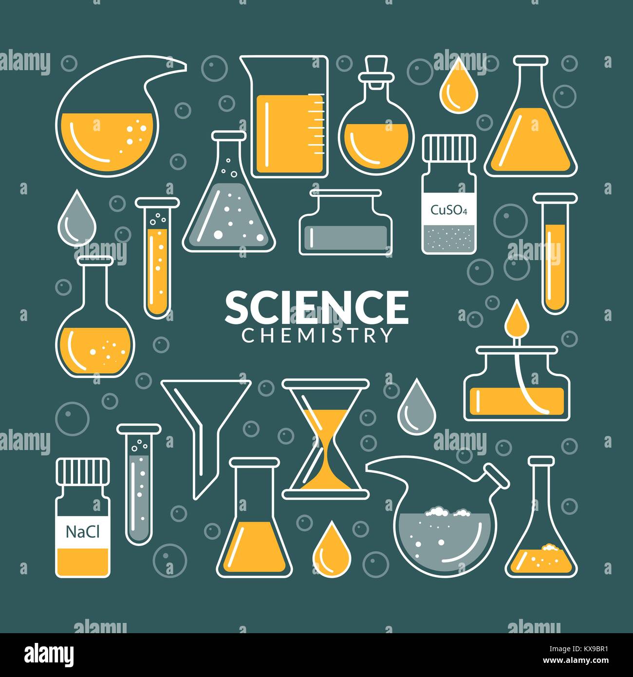 Vector icons on a theme science Stock Vector Image & Art - Alamy