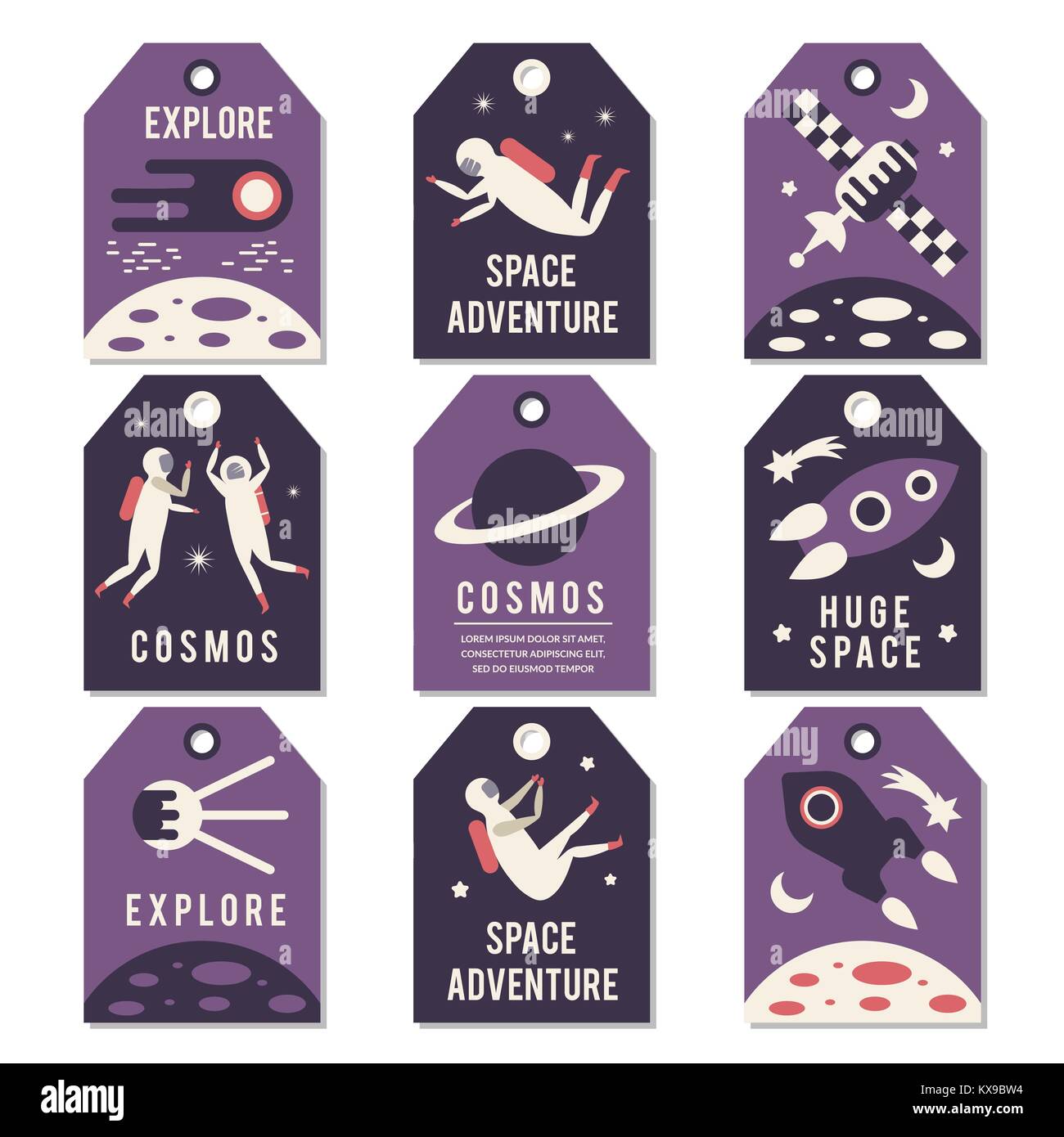 space theme cards Stock Vector Image & Art - Alamy