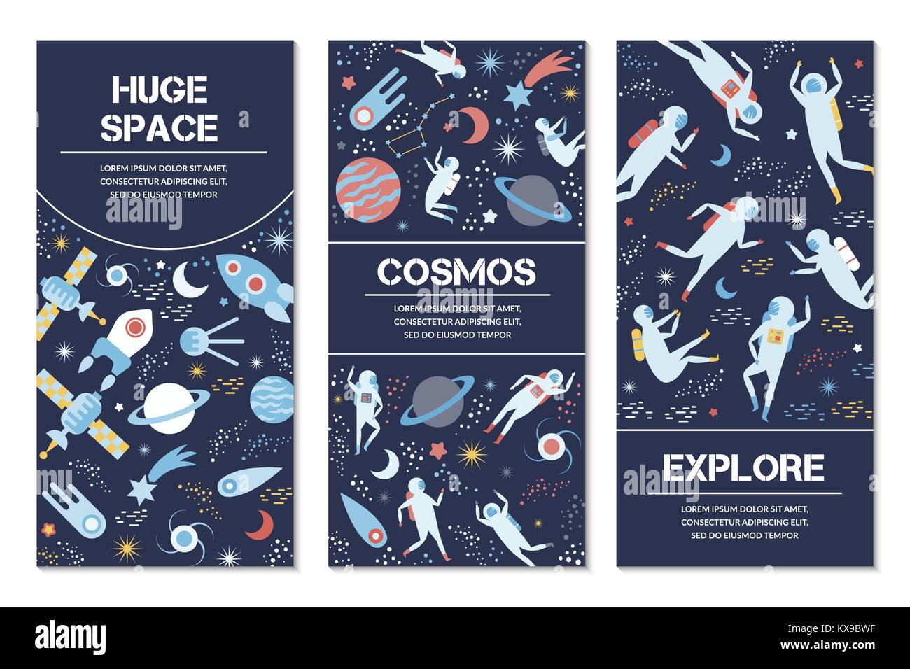 vector banners on space theme Stock Vector Image & Art - Alamy