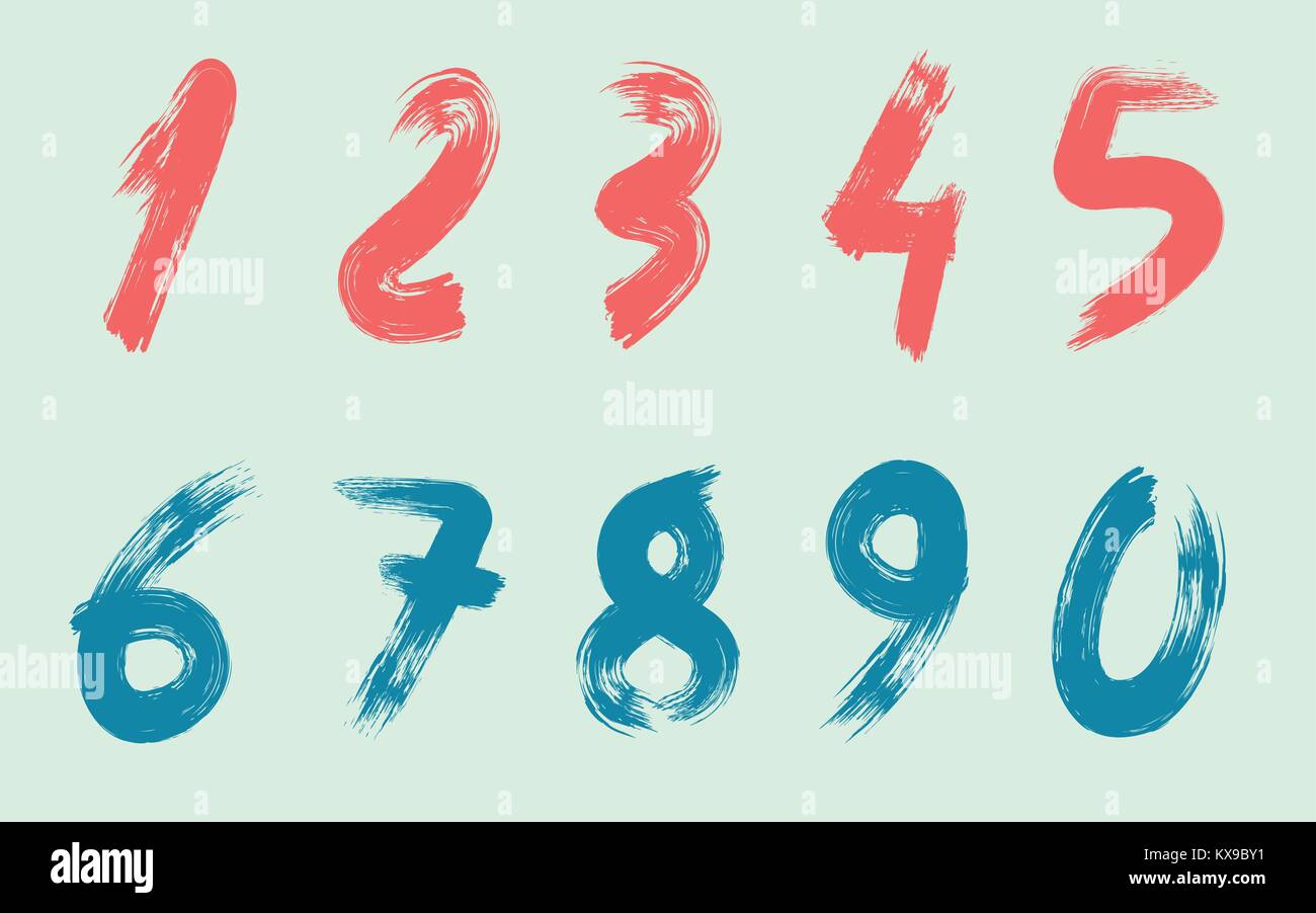 Calligraphy numbers hi-res stock photography and images - Alamy