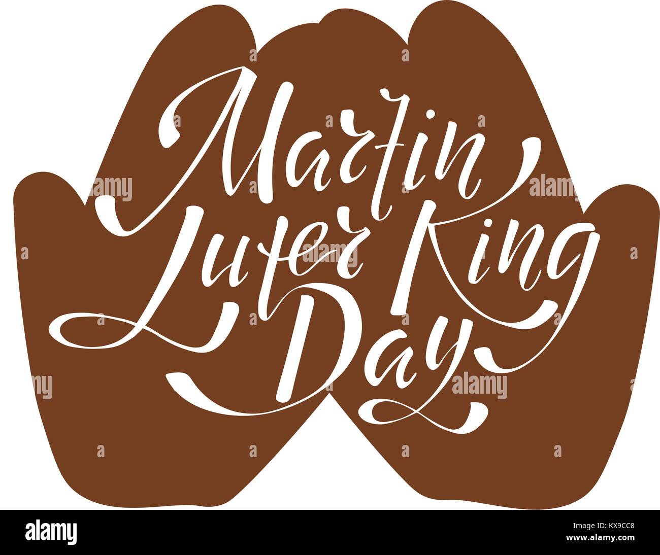 Martin Luter King day - hand lettering inscription to design, black and ...