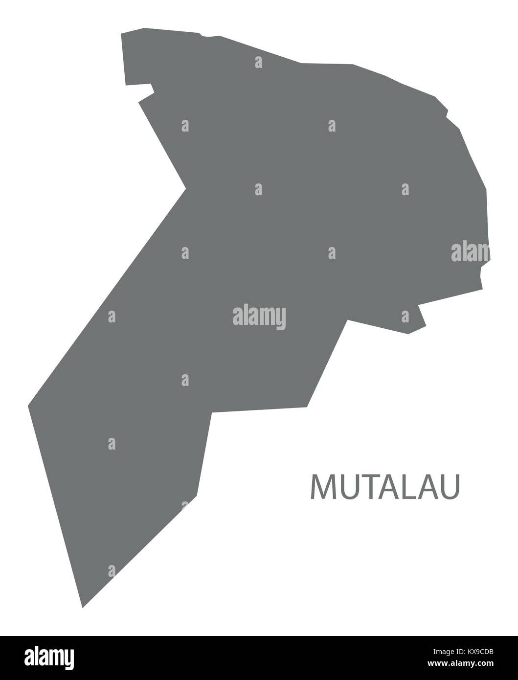 Mutalau map of Niue grey illustration silhouette shape Stock Vector ...