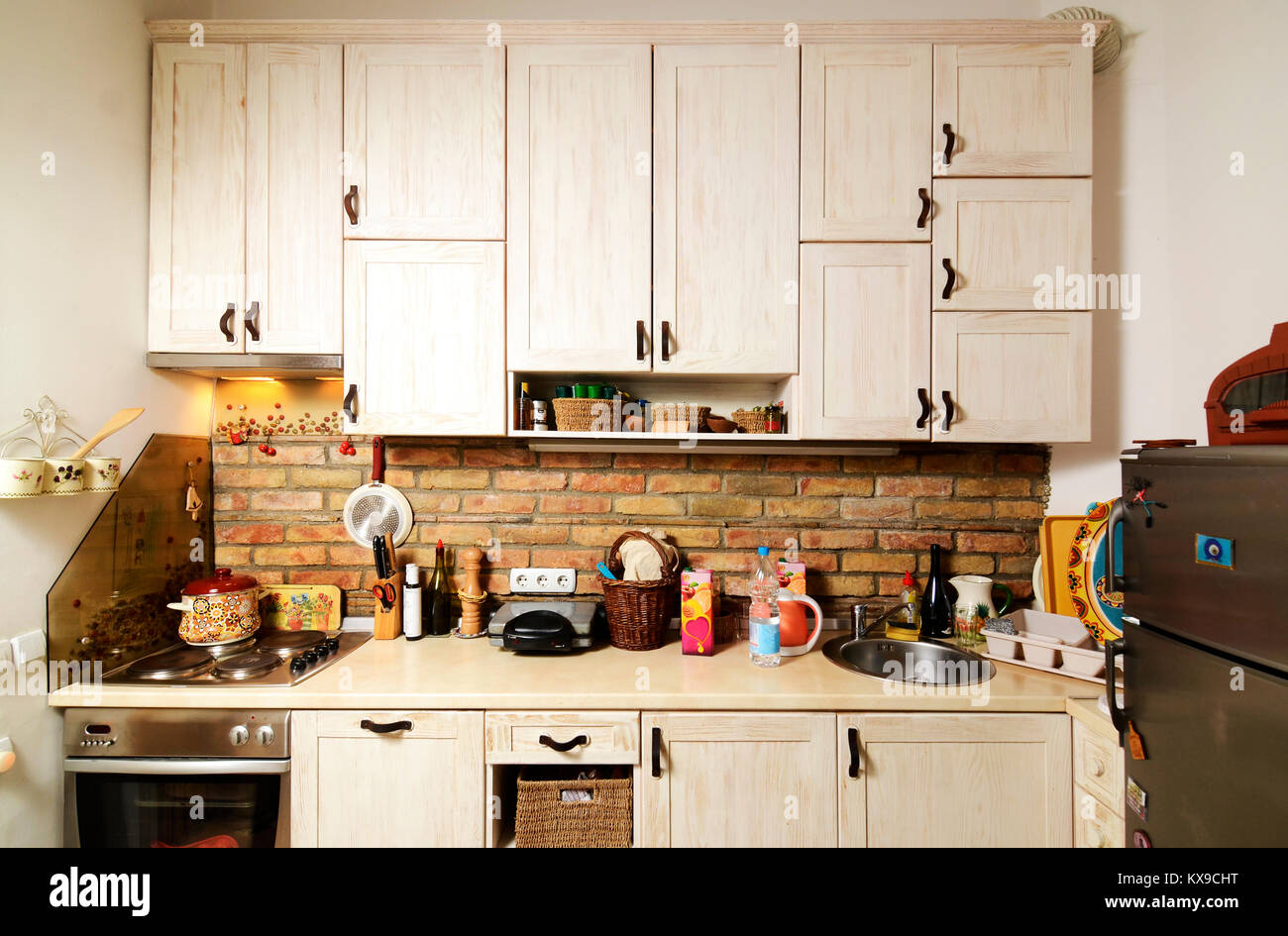White home Kitchen Stock Photo - Alamy