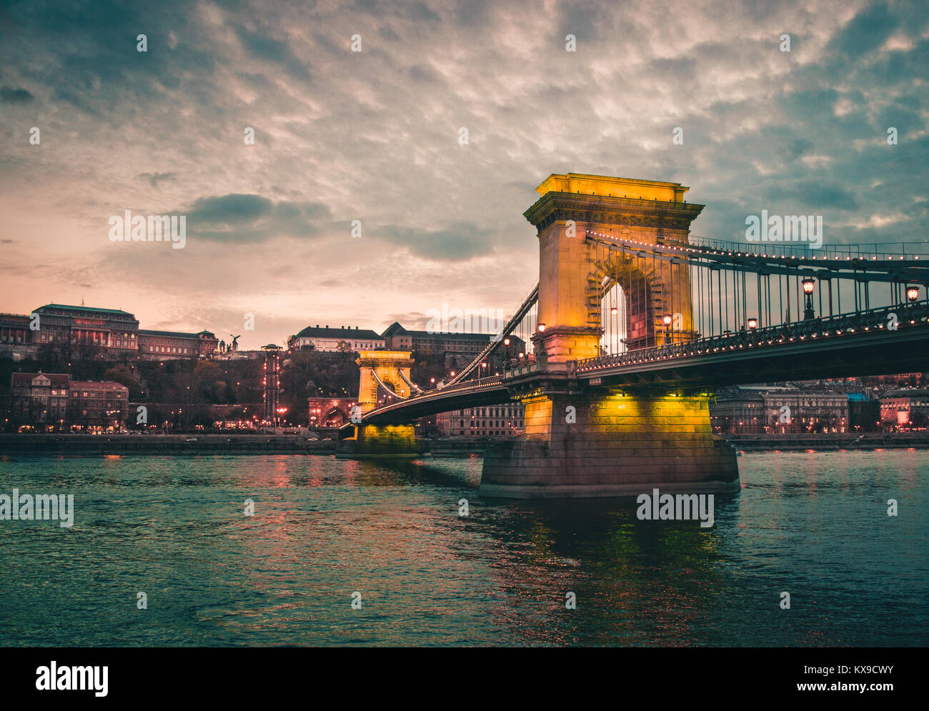 Budapest Chain Bridge Stock Photo - Alamy