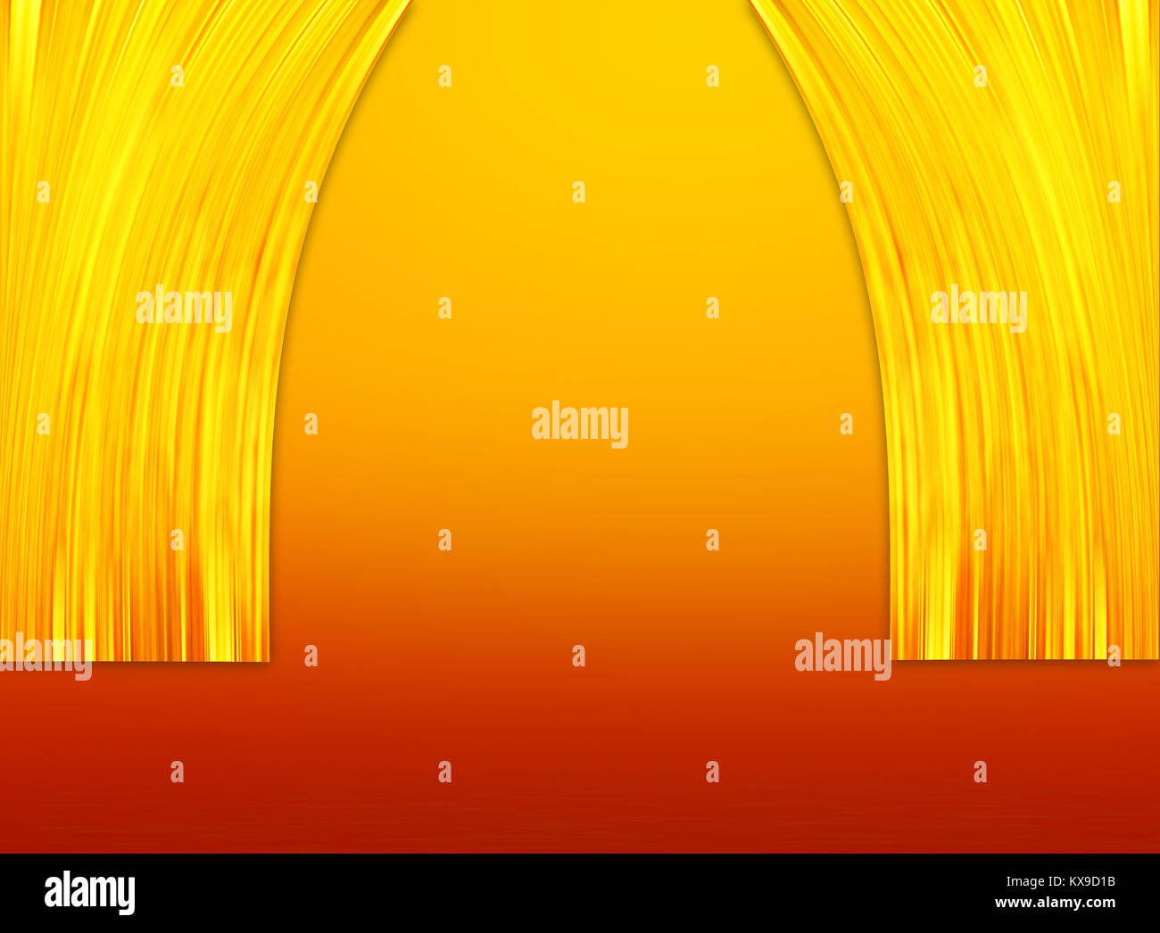 Golden curtains theater scene backdrop. Gold abstract background Stock ...