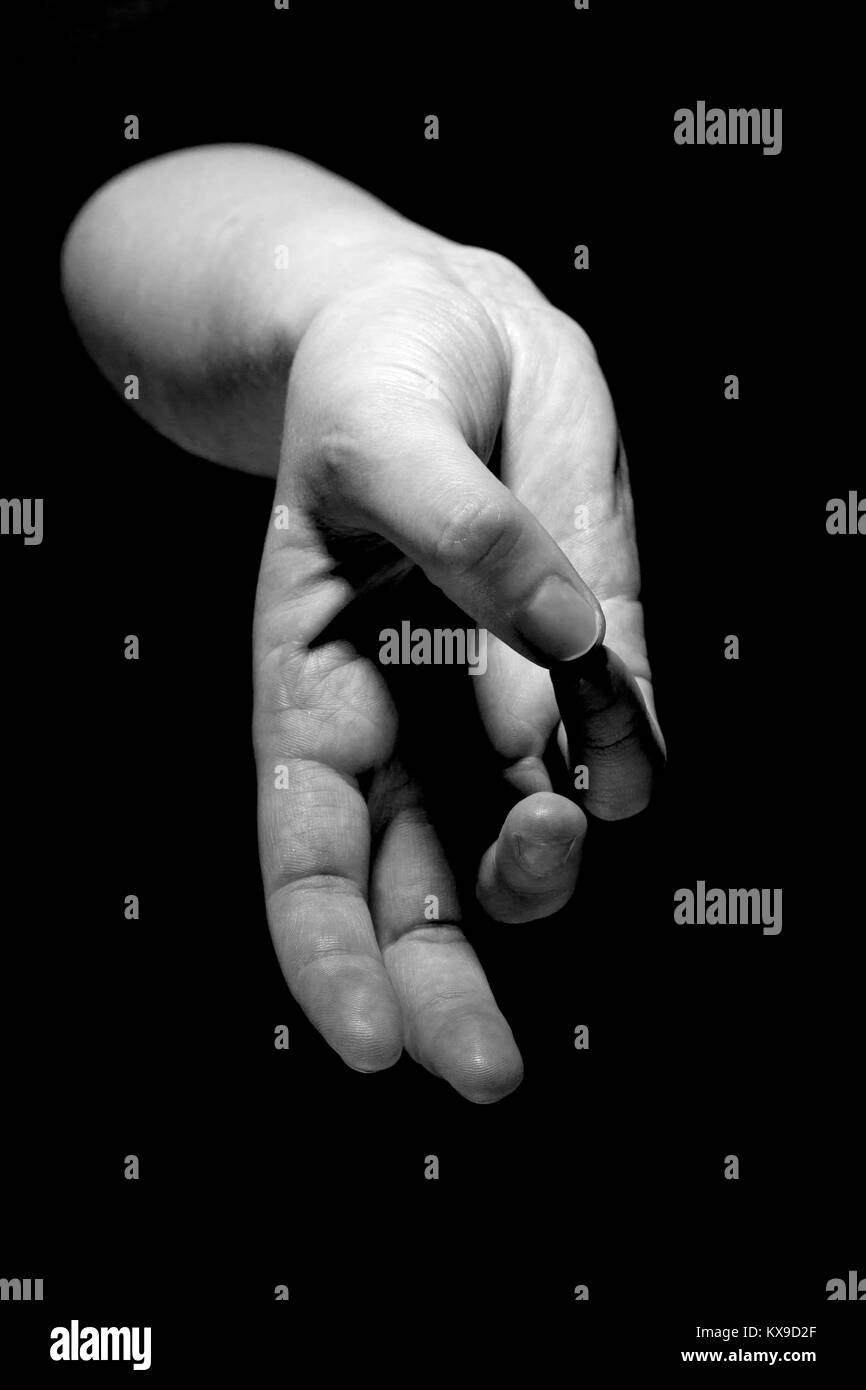 Mudra hand Black and White Stock Photos & Images - Alamy