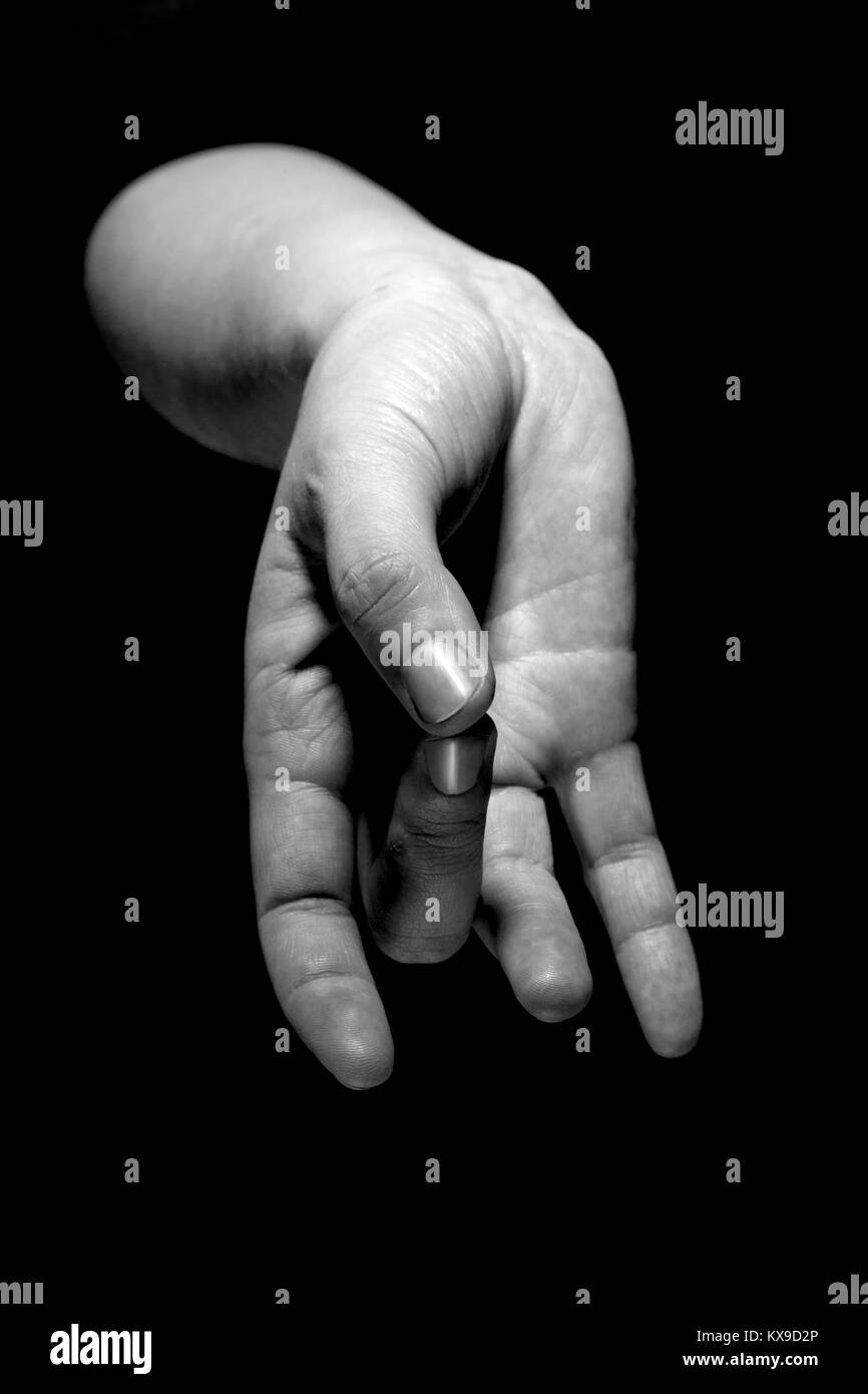 Mudra hand Black and White Stock Photos & Images - Alamy