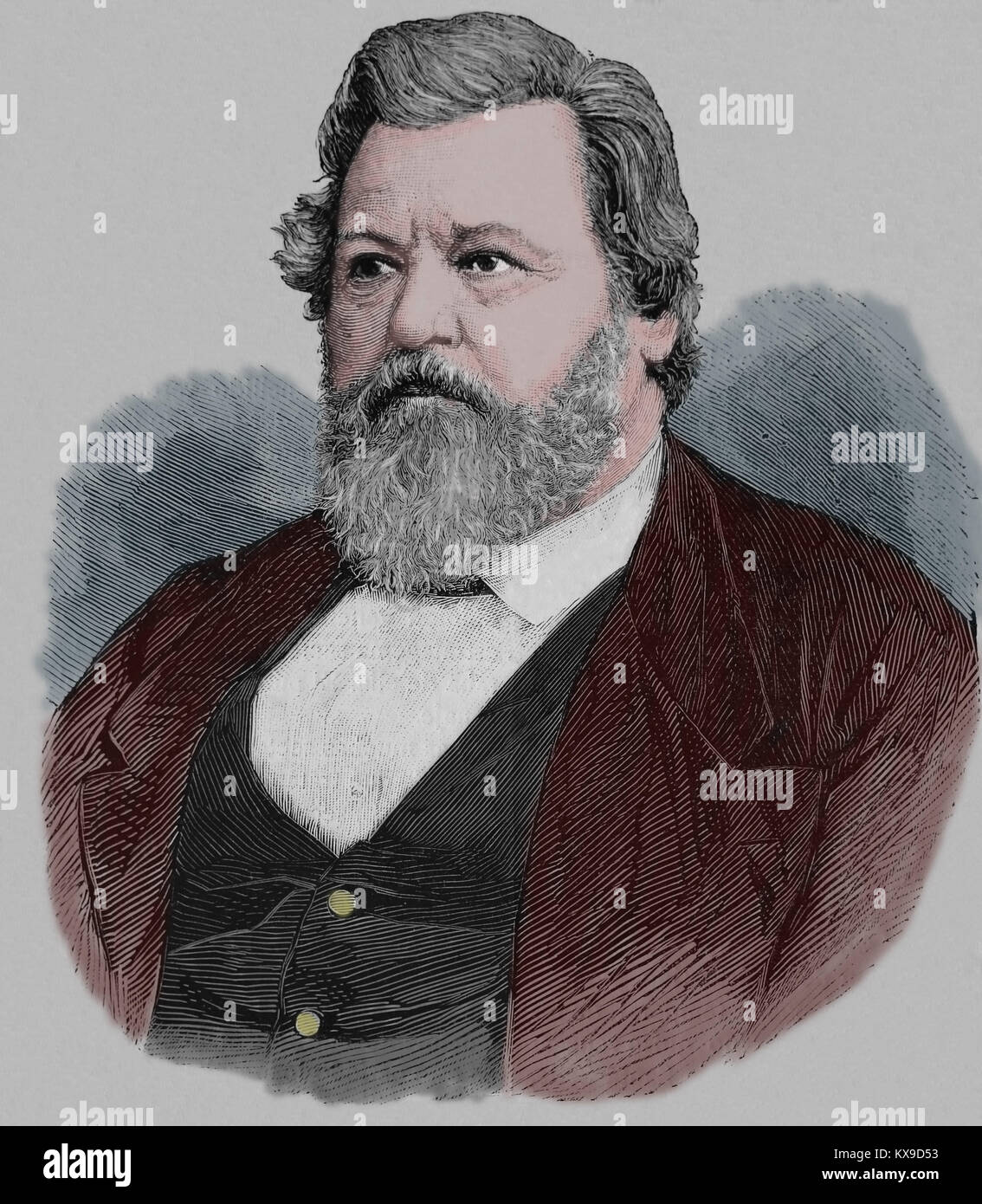Karl Vogt (1817-1895). German scientist, philosopher and politician ...