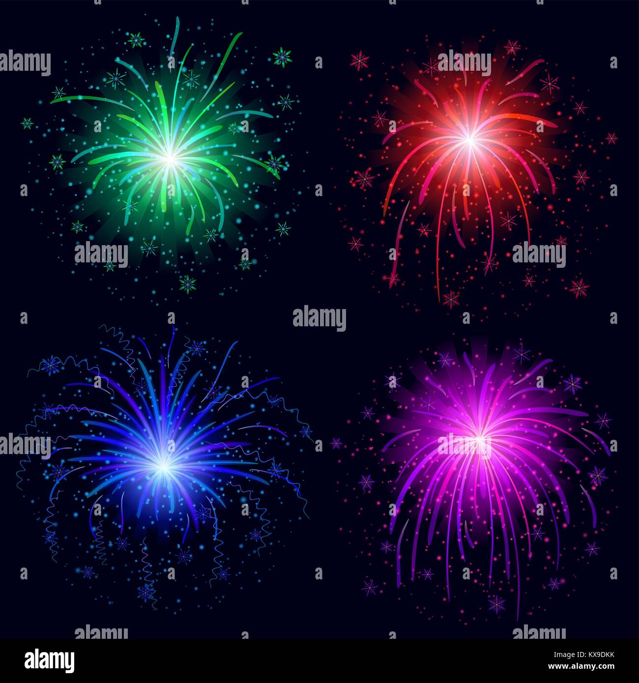 Purple firework Stock Vector Images - Alamy