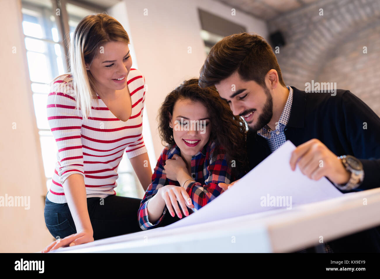 Startup Teamwork Brainstorming Meeting concept in office Stock Photo - Alamy