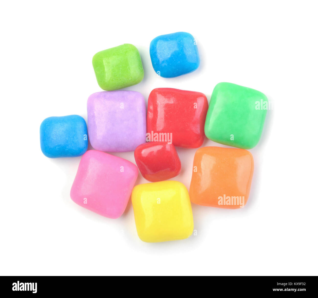 Multicolored candy isolated on white background Stock Photo - Alamy