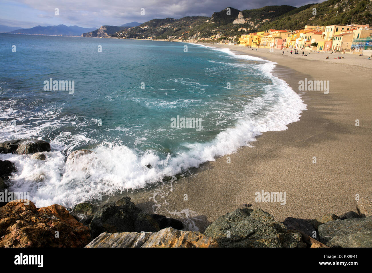 Varigotti village, Italian Riviera, Savona, Liguria, Italy Stock Photo ...