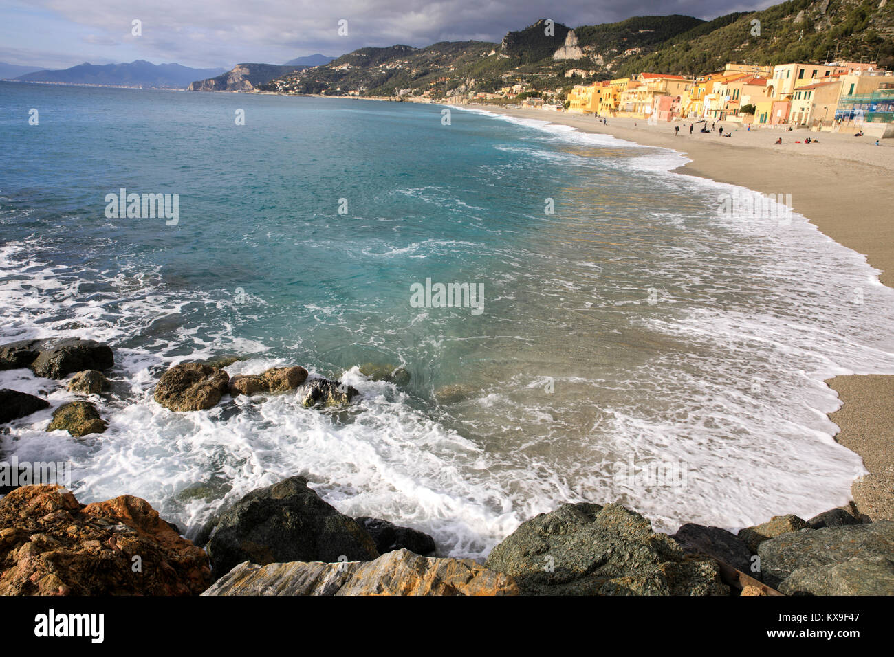 Varigotti village, Italian Riviera, Savona, Liguria, Italy Stock Photo ...