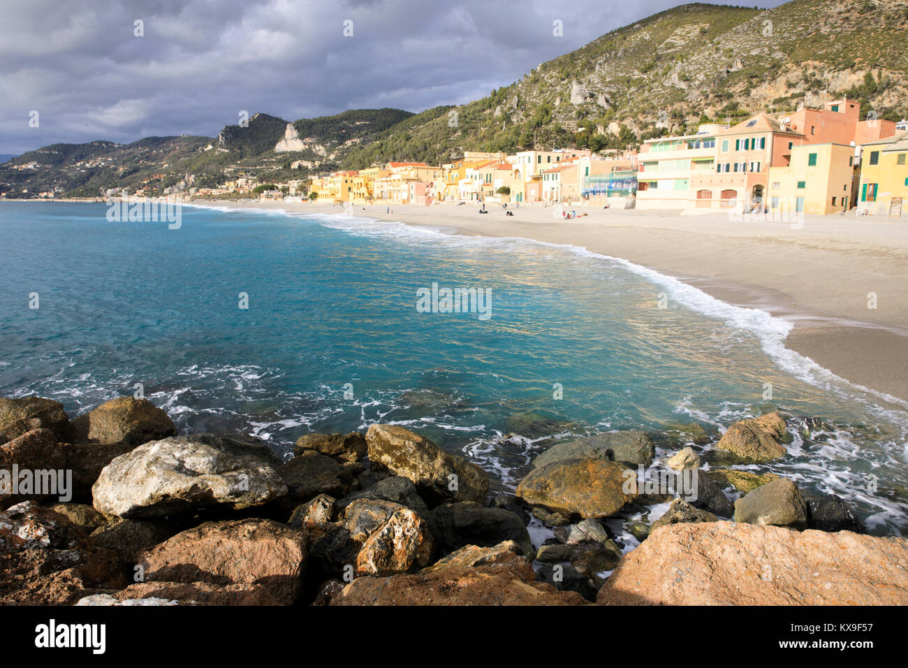 Varigotti village, Italian Riviera, Savona, Liguria, Italy Stock Photo ...