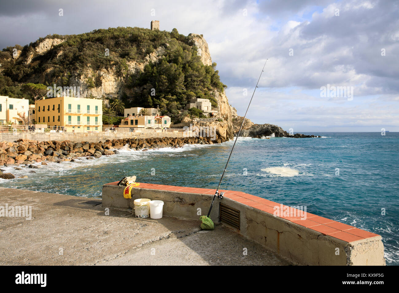 Varigotti village, Italian Riviera, Savona, Liguria, Italy Stock Photo ...