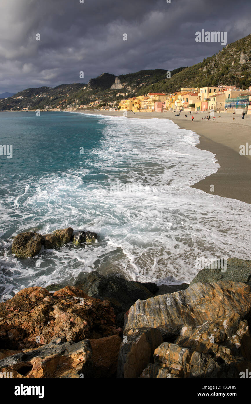 Varigotti village, Italian Riviera, Savona, Liguria, Italy Stock Photo ...