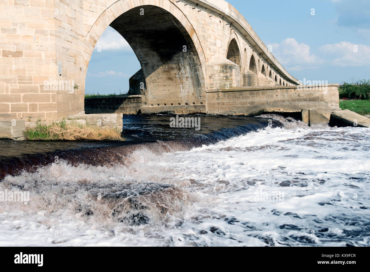 Polluted river Ergene in Uzunkopru district of Edirne province Turkey ...
