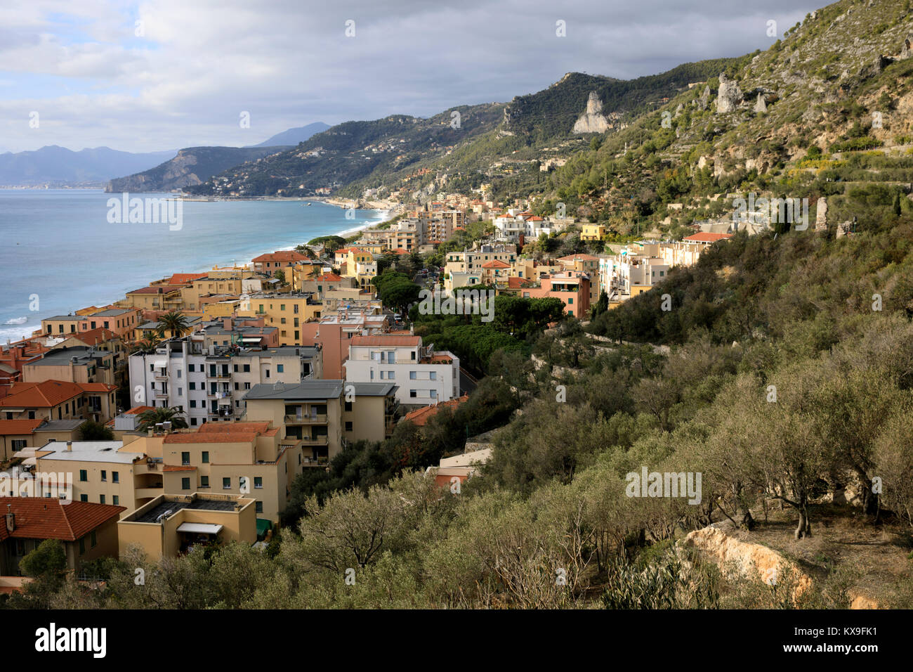 Varigotti village, Italian Riviera, Savona, Liguria, Italy Stock Photo ...