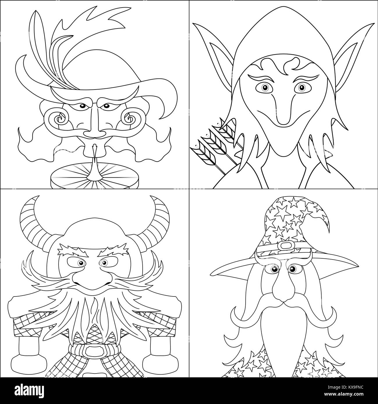 Fantasy heroes Stock Vector Images - Alamy