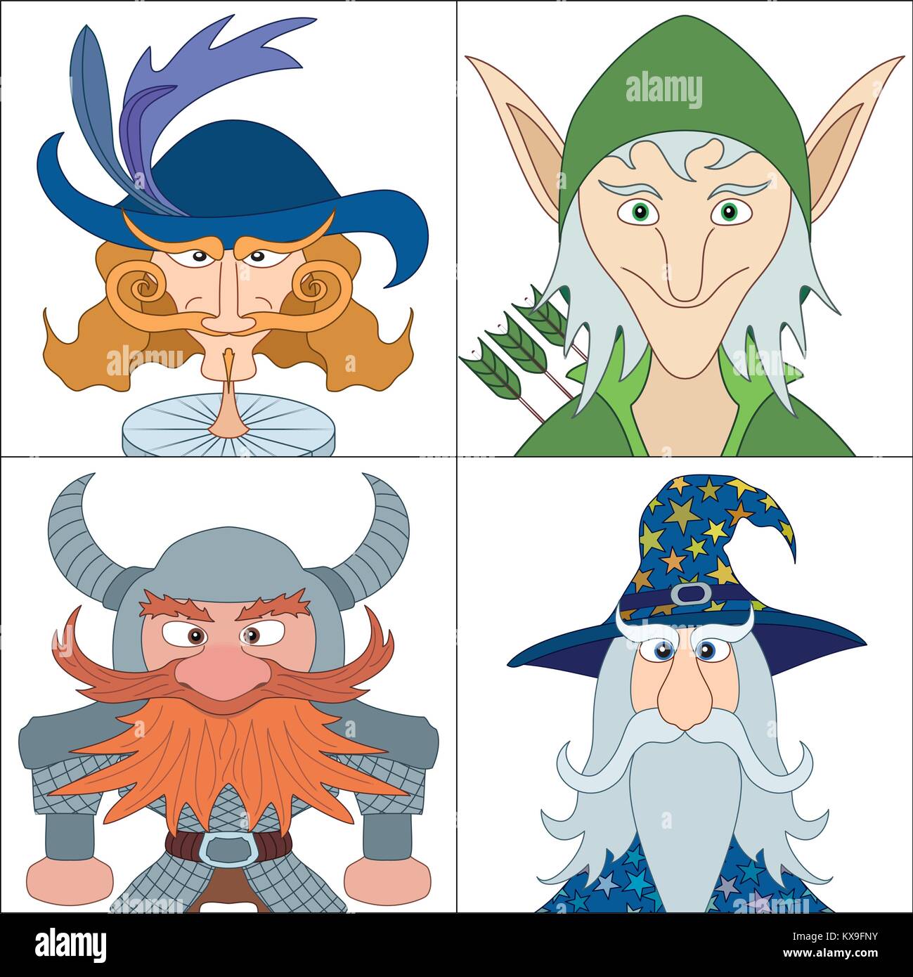 Fantasy heroes, set avatars Stock Vector Image & Art - Alamy